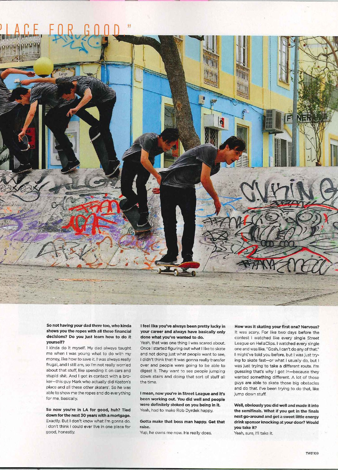 Quiksilver PR: Austyn Gillette in Transworld Skateboarding