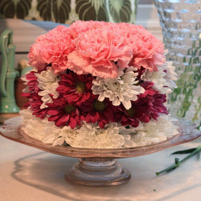 erin's art and gardens: DIY flower cake