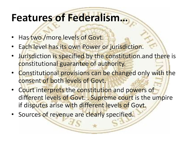 Federalism CLASS - X well explained Notes and PPT