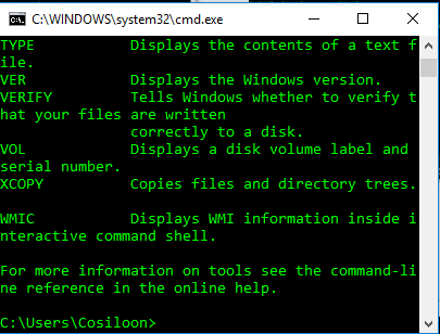 INTERNAL COMMAND ( DOS )