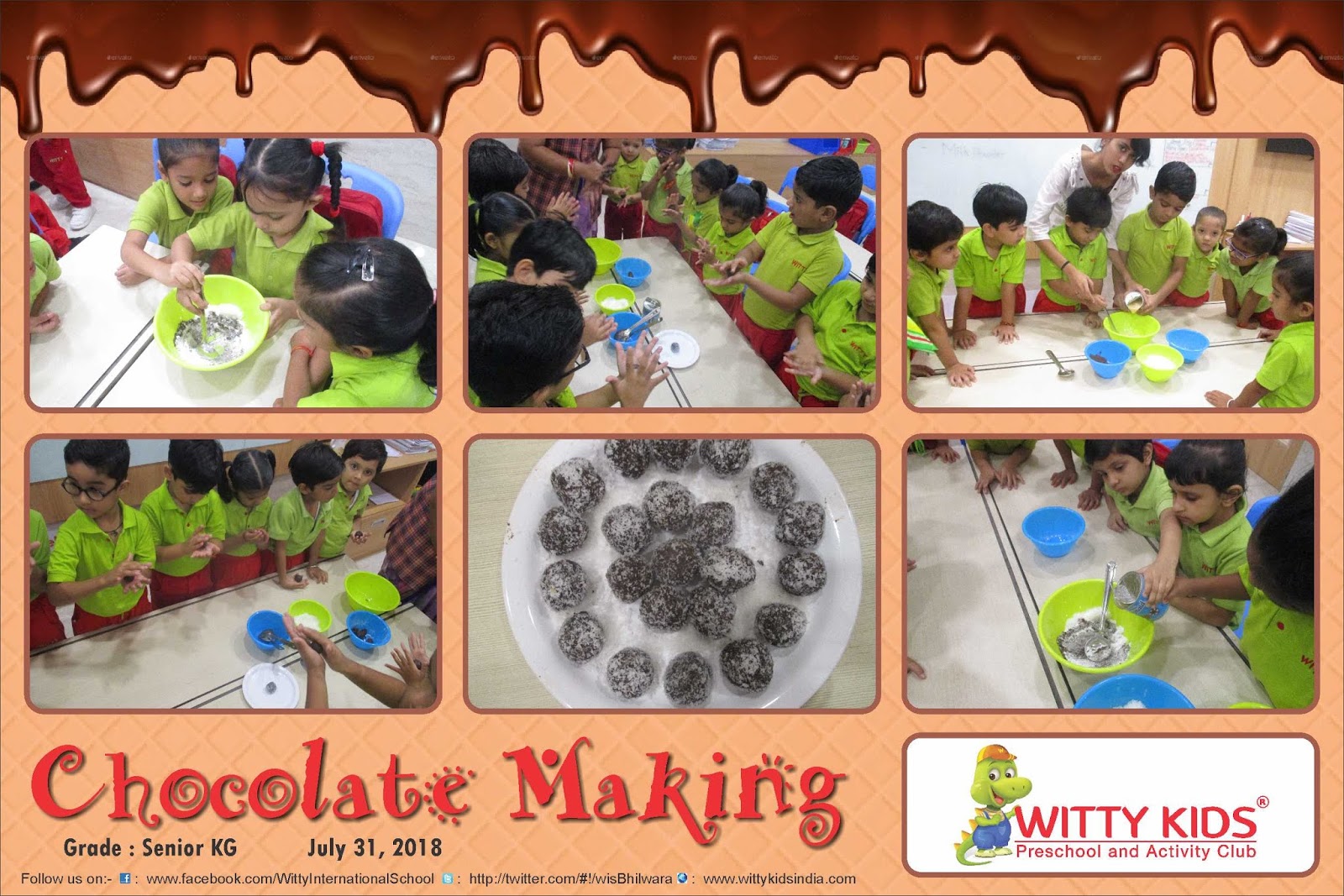 On the top of the World...: Chocolate Making Activity (Senior KG, Witty ...