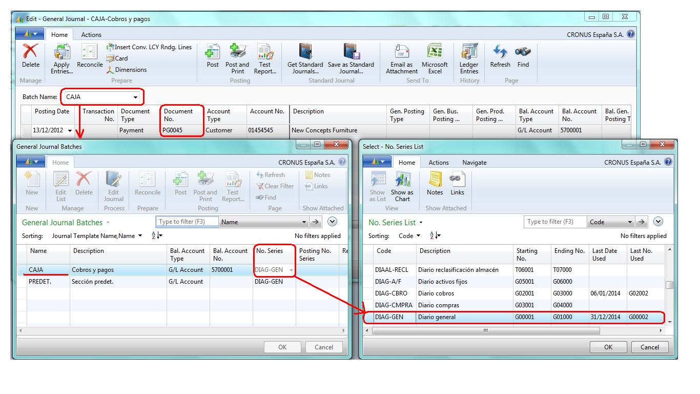 Dynamics NAV messages : Document No. must be equal to 'G00003' in Gen ...