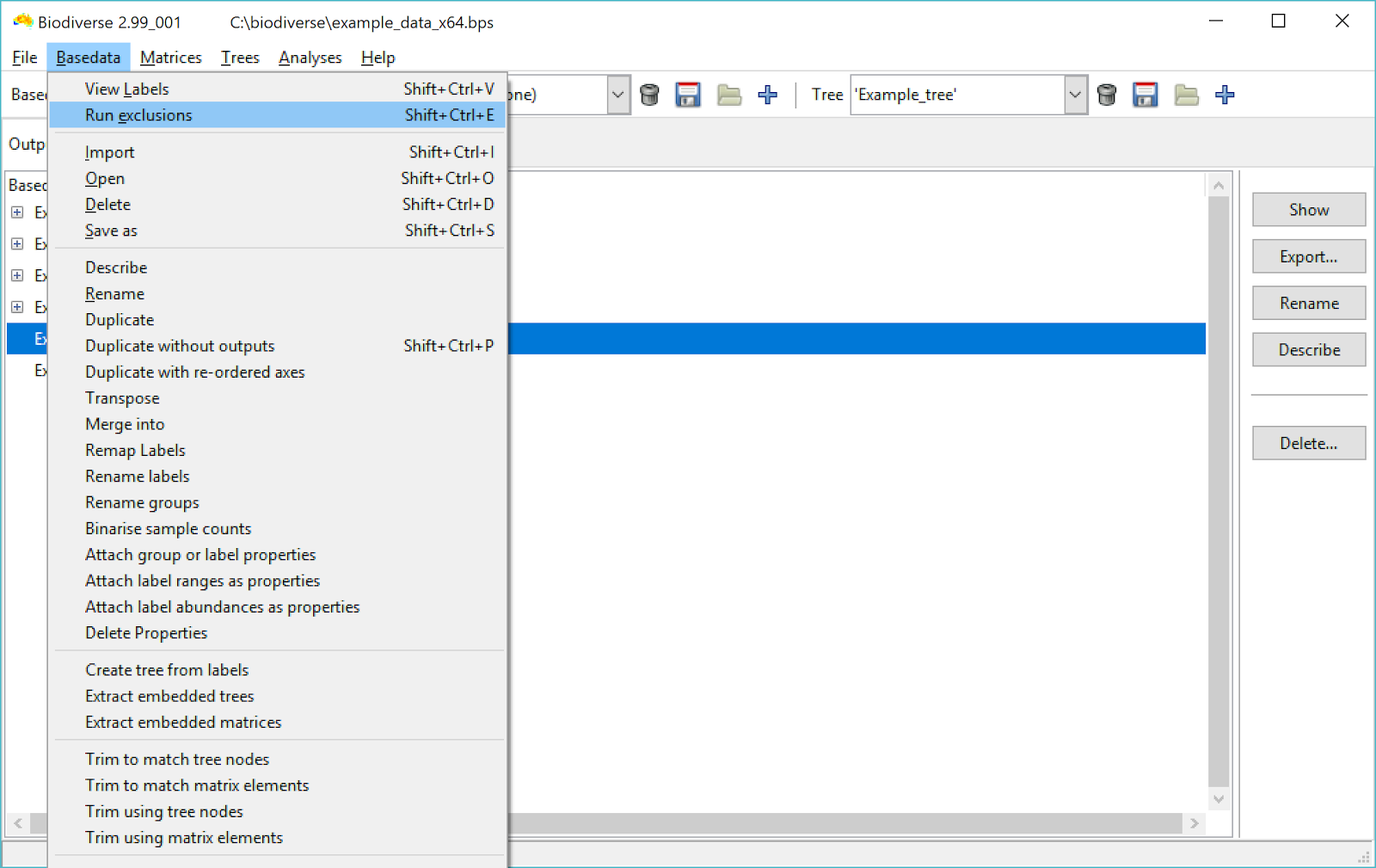 Biodiverse analysis software: 2019