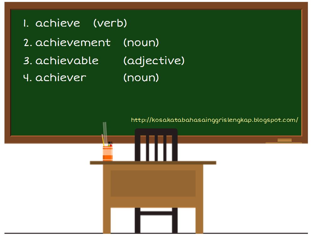 Arti achievement dalam bahasa Indonesia beserta contoh kalimatnya