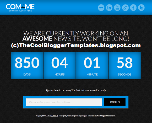 Com4me Under Construction Blogger Template