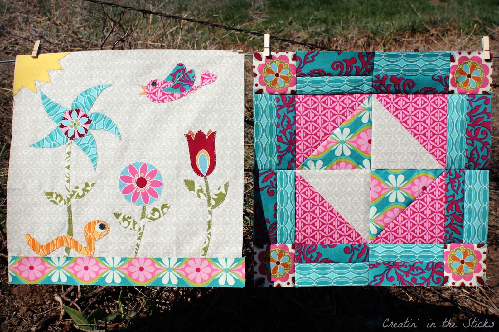 Creatin' in the Sticks: In Our Garden Blocks for April