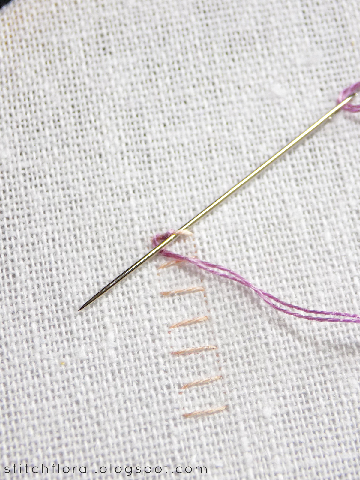 Raised Chain Stitch tutorial - Stitch Floral