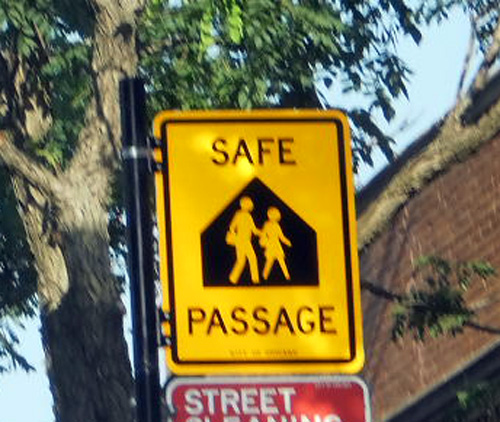Uptown Update: Safe Passage Route Signs Go Up In Uptown
