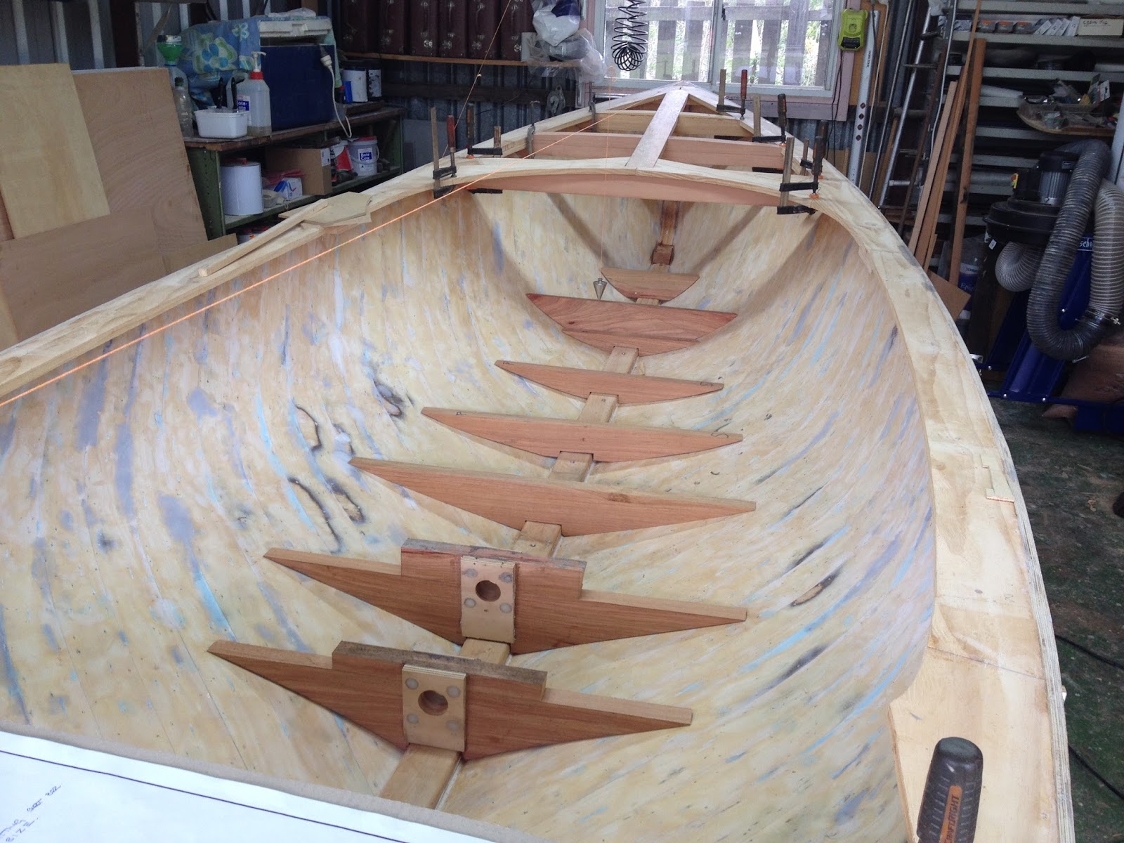 Dave's Fantail Launch Build: Floors and Deck Beams