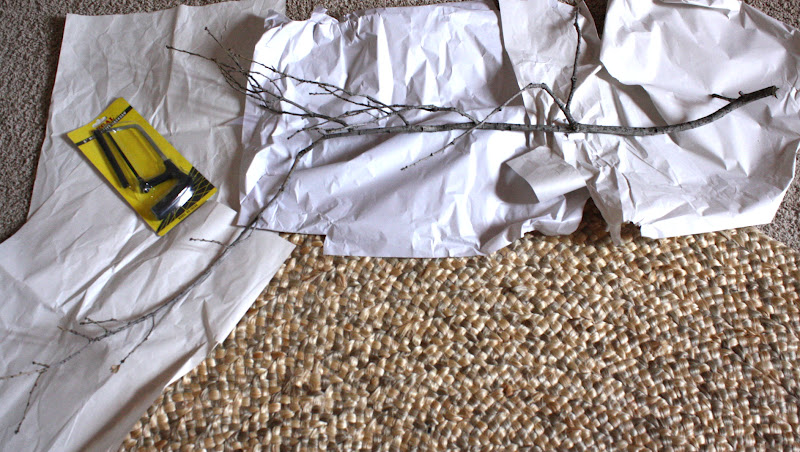 DIY: tree branch wall art