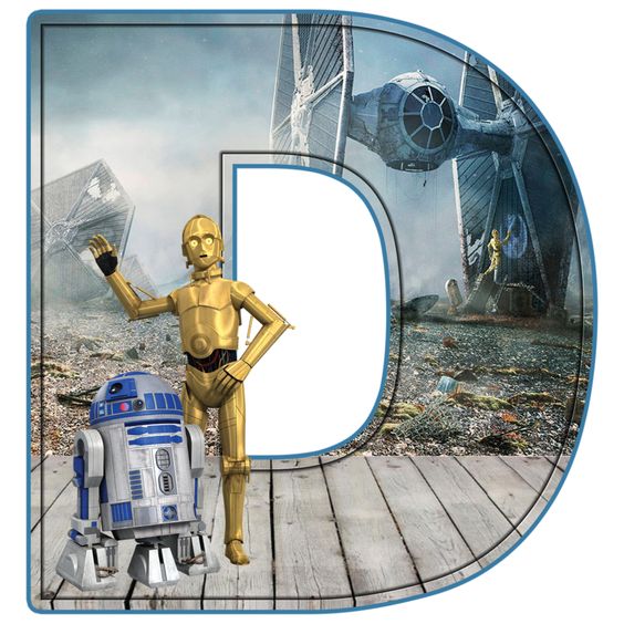 C3PO and R2D2 Letters. Letras de Star Wars. - Oh my Alfabetos!