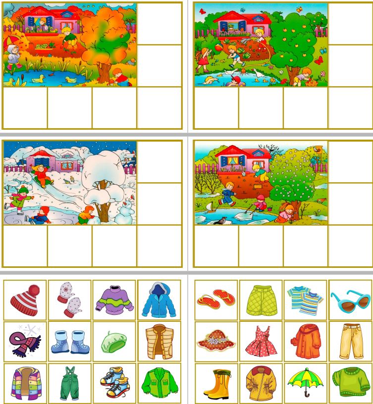 Aprendamos Juntos: Clasificar ropa según la estación del año