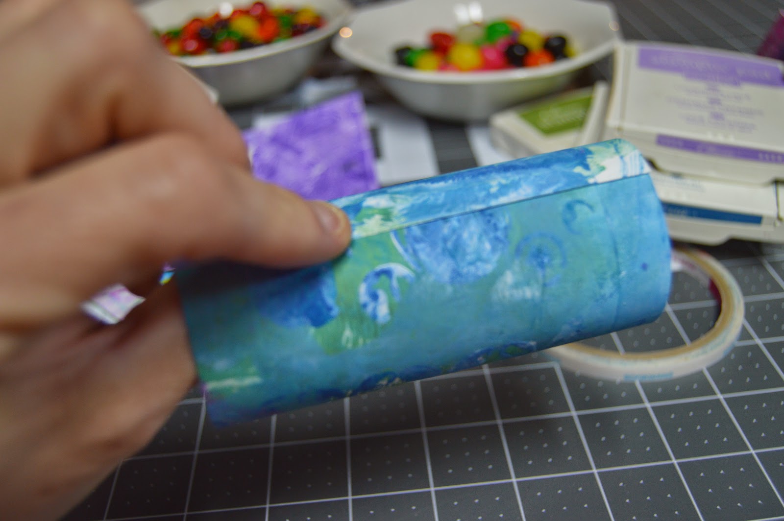 Home Made Memories: Gelli Print Jelly Bean Containers
