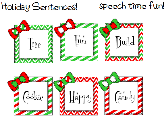 Holiday Sentences! FREEBIE! - Speech Time Fun: Speech and Language ...