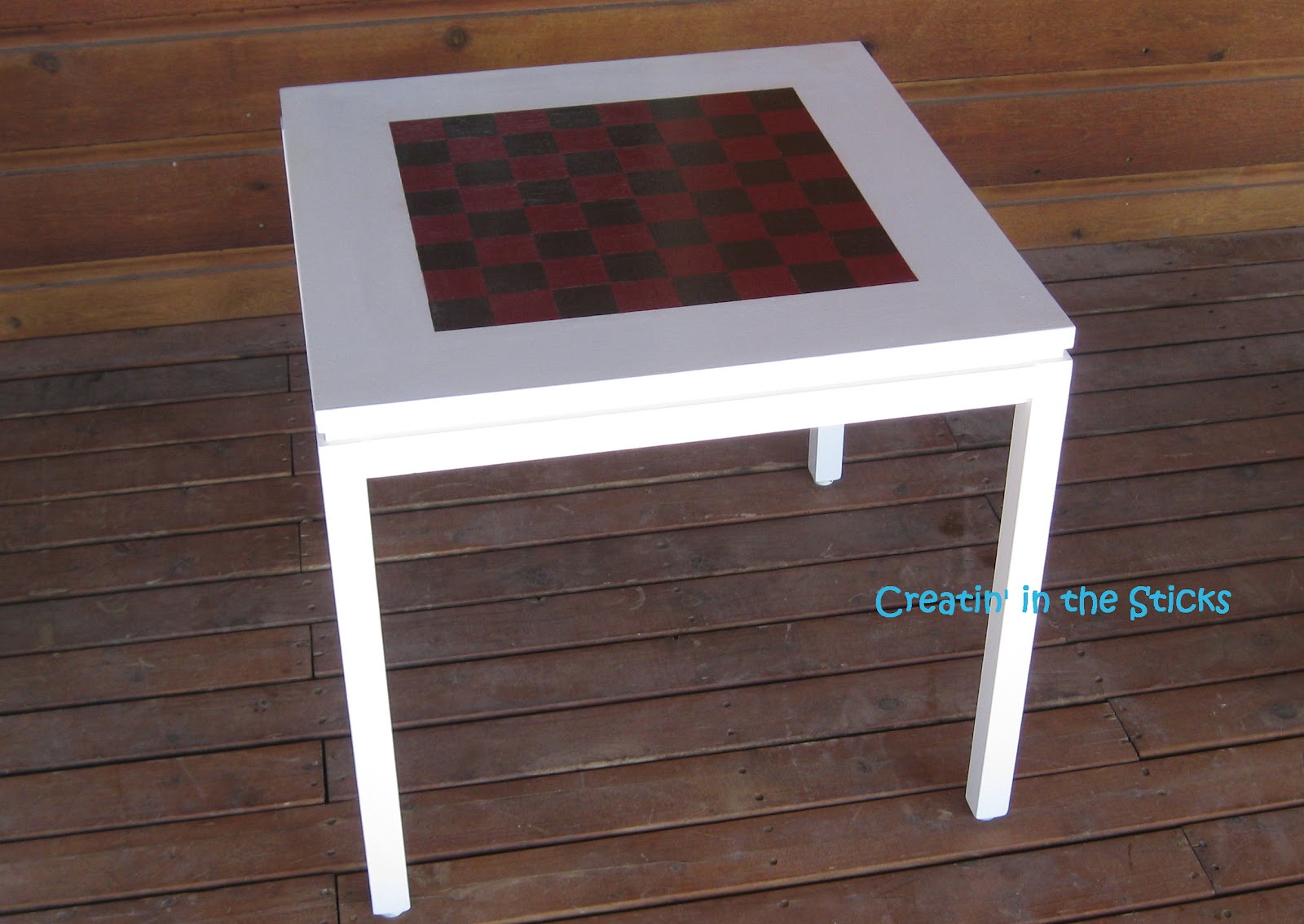 Creatin' in the Sticks: Front Porch and Checkerboard Table