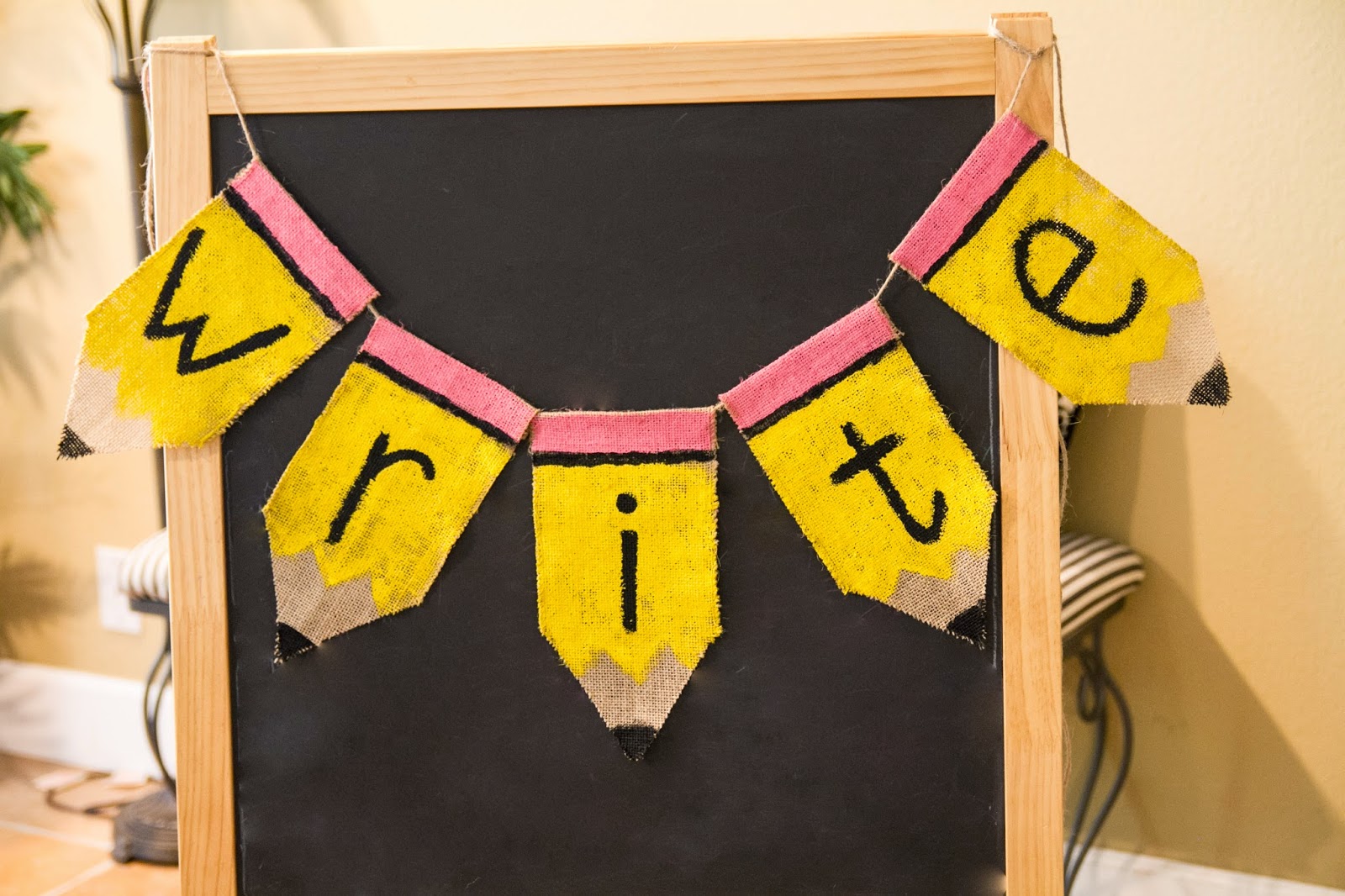 Lights... Camera... TEACH!: Burlap Pencil Banner Tutorial, My Face ...