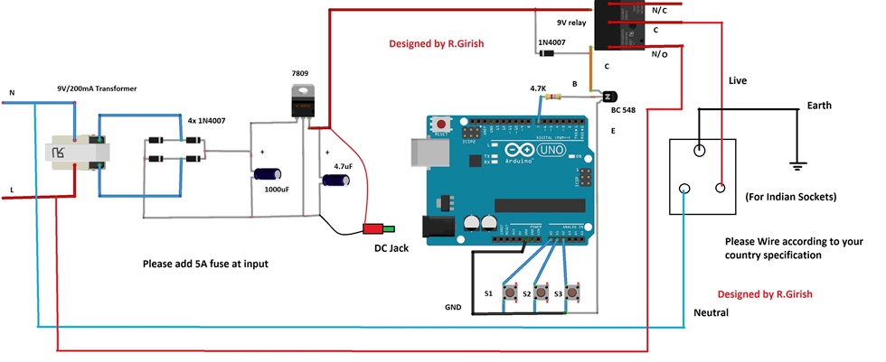 LCD Socket Timer Circuit Using Arduino