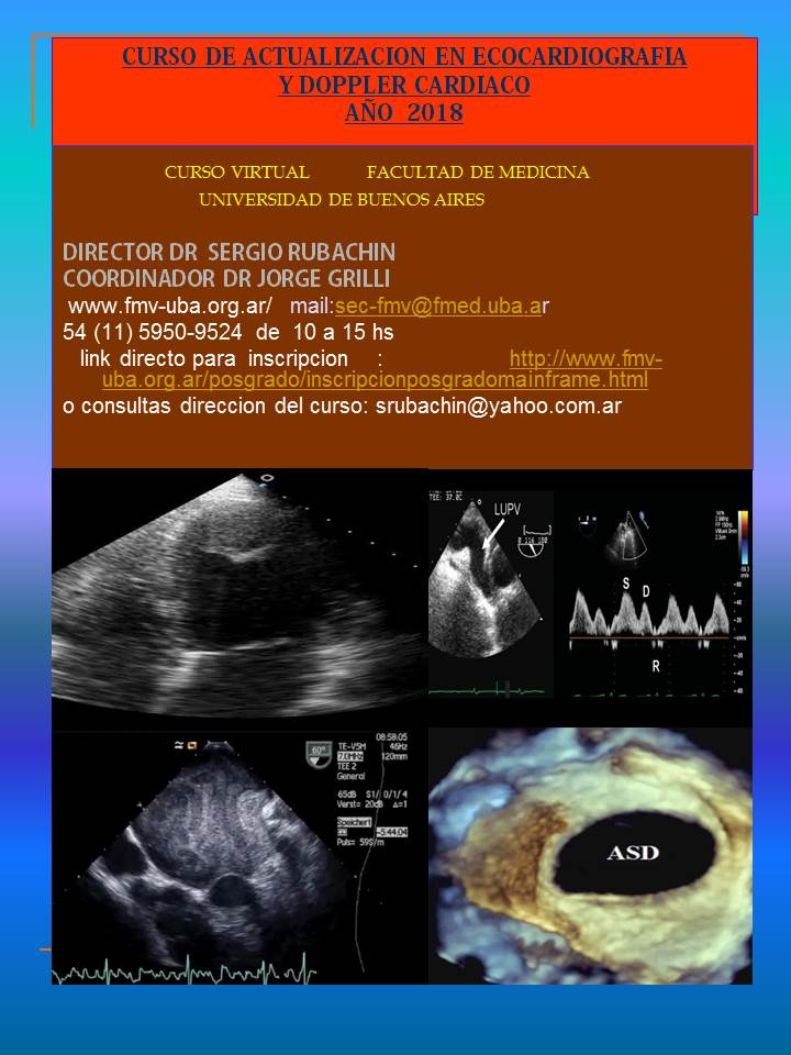 Curso básico de actualización en Ecocardiografía y Doppler cardiaco ...