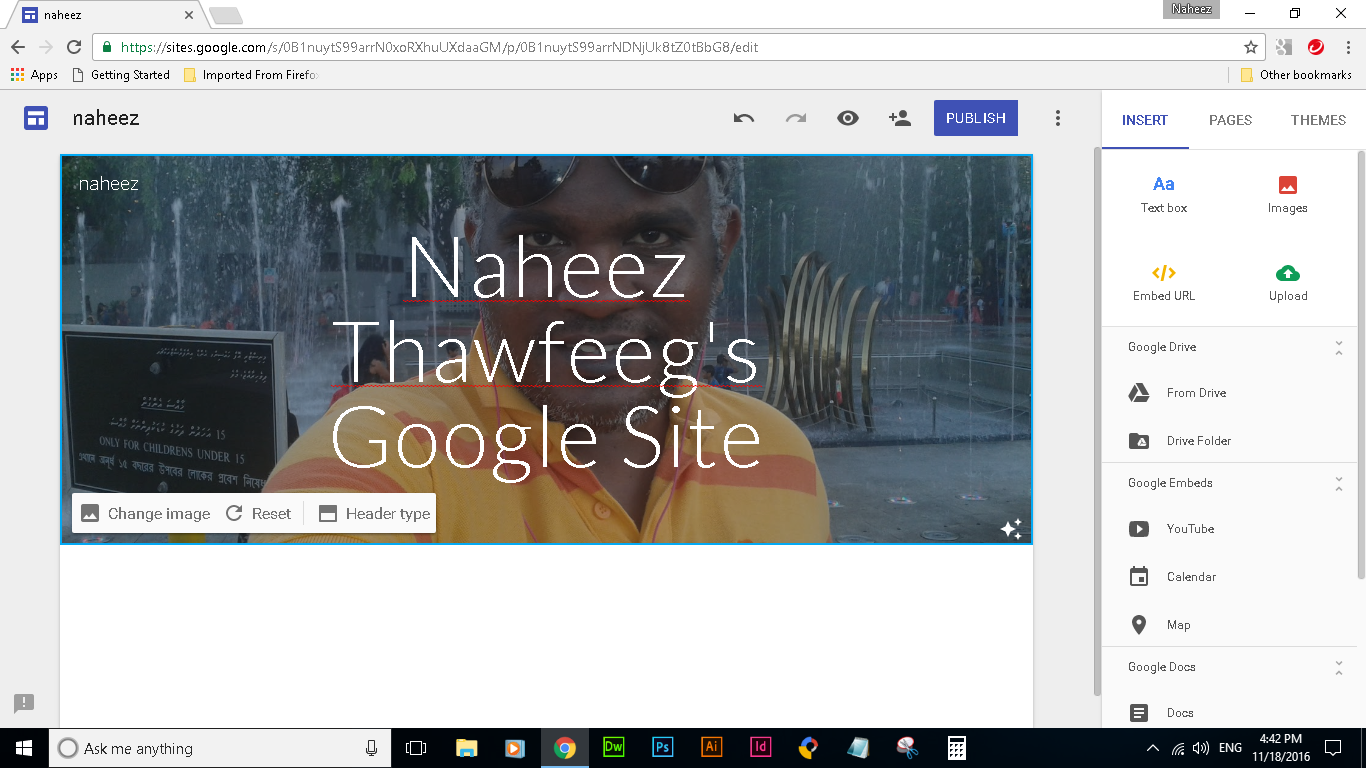 Naheez Thawfeeg's Blog: Google Sites