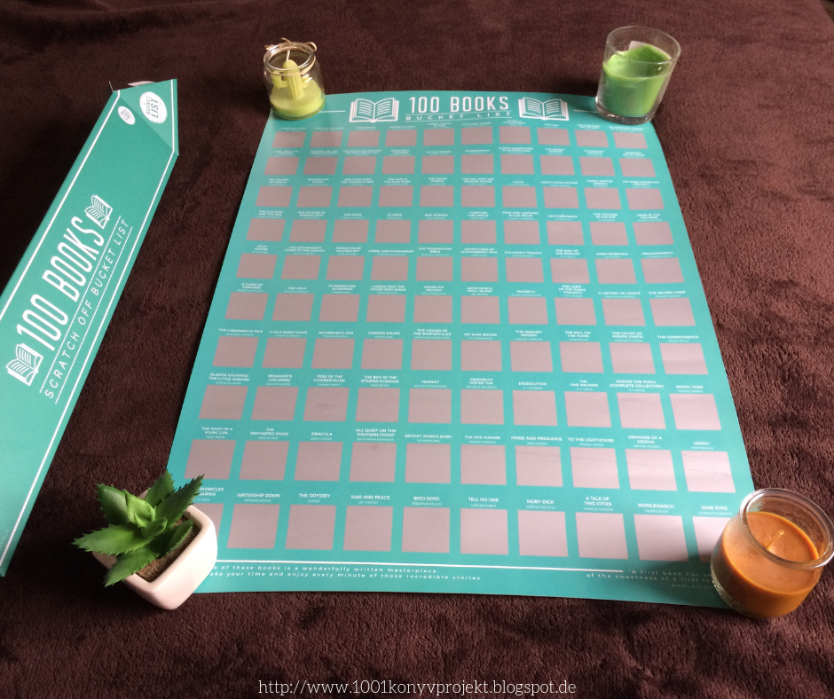 1001 könyv projekt: 100 books poster unboxing :)