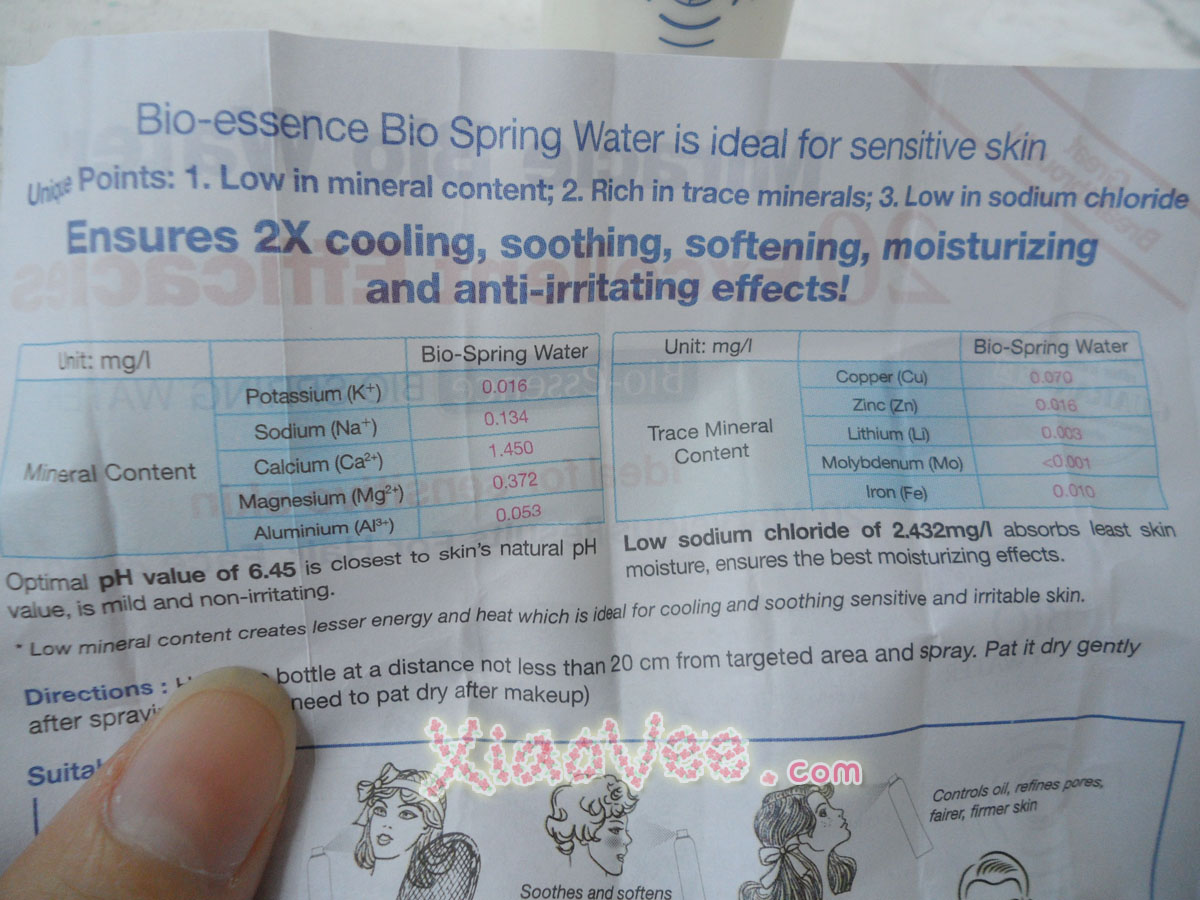 Xiao Vee: Indonesian Beauty Blogger: Bio-Essence Bio Spring Water [review]