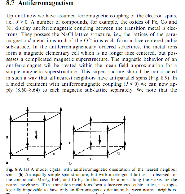 Ferromagnetic and Antiferromagnetic couplings for localized electronc ...