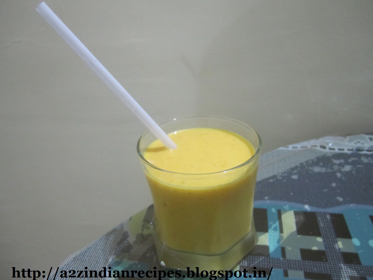 a2zindianrecipes: Mango Lassi / Mango Yoghurt Smoothie