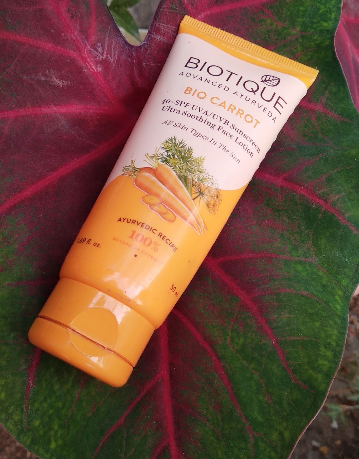 BIOTIQUE BIO CARROT SUNSCREEN FACE LOTION - My favourite works