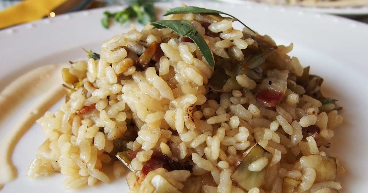 Arroz con alcachofas y bacón de Fernando Canales