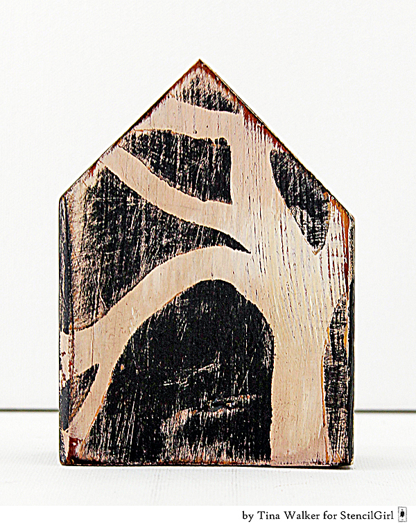 StencilGirl Talk: Inspired by Nature - Wooden Block Trees