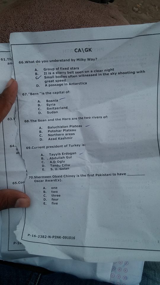 New scheme of MCQ's in NTS.