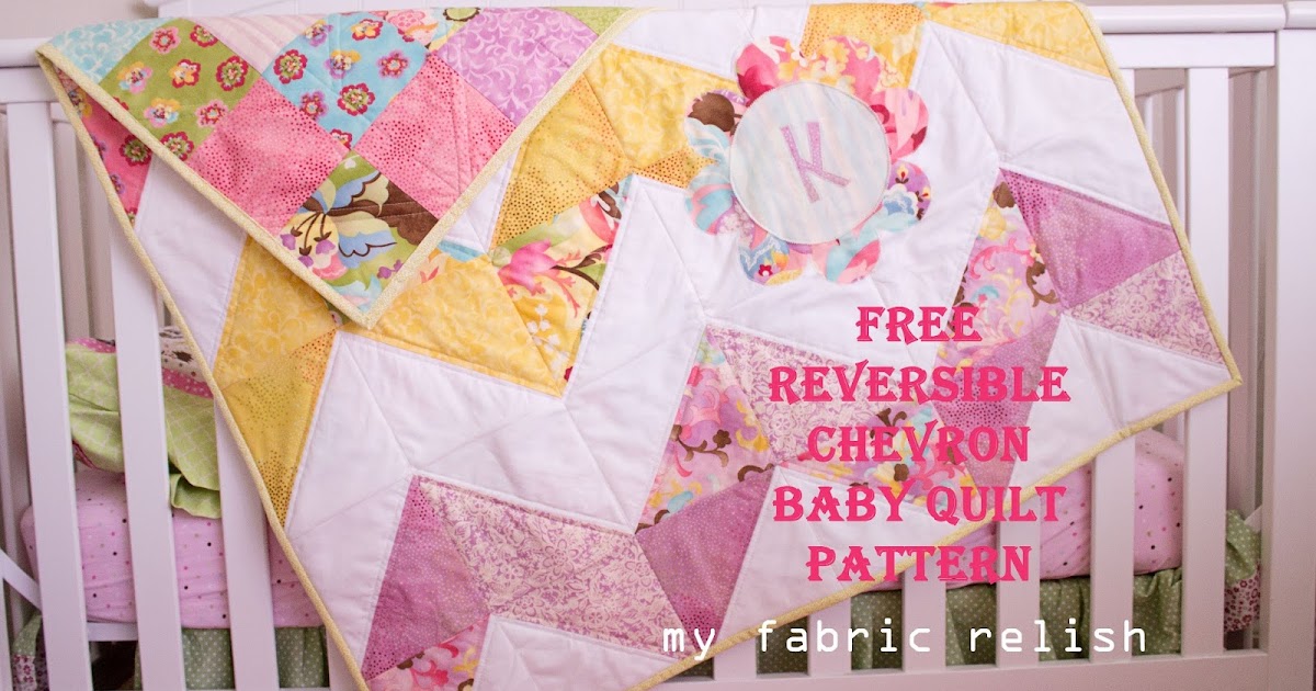 Reversible Chevron Baby Quilt with Pattern