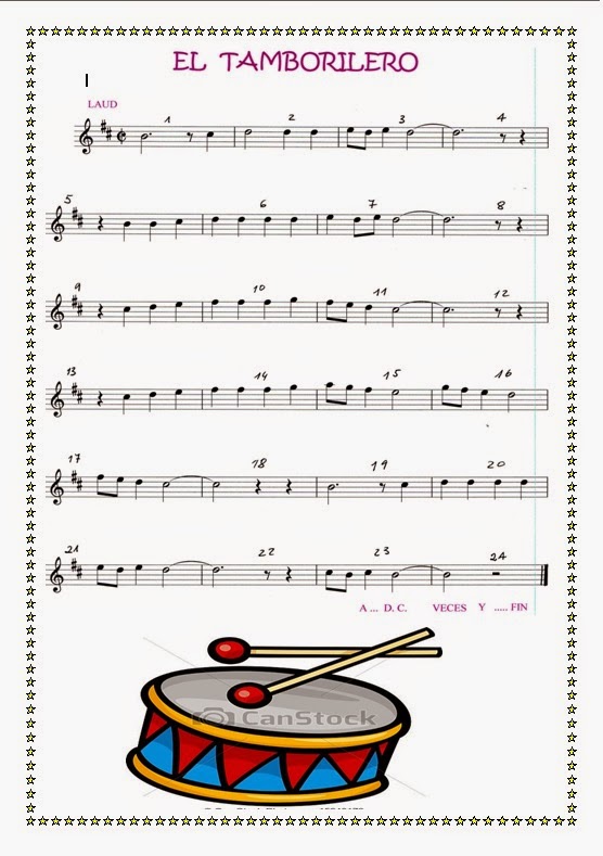 Acordes en mi: TAMBORILERO - LAUD