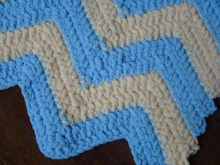 Crafts By Starlight: Crochet Fuzzy Striped Baby Blanket