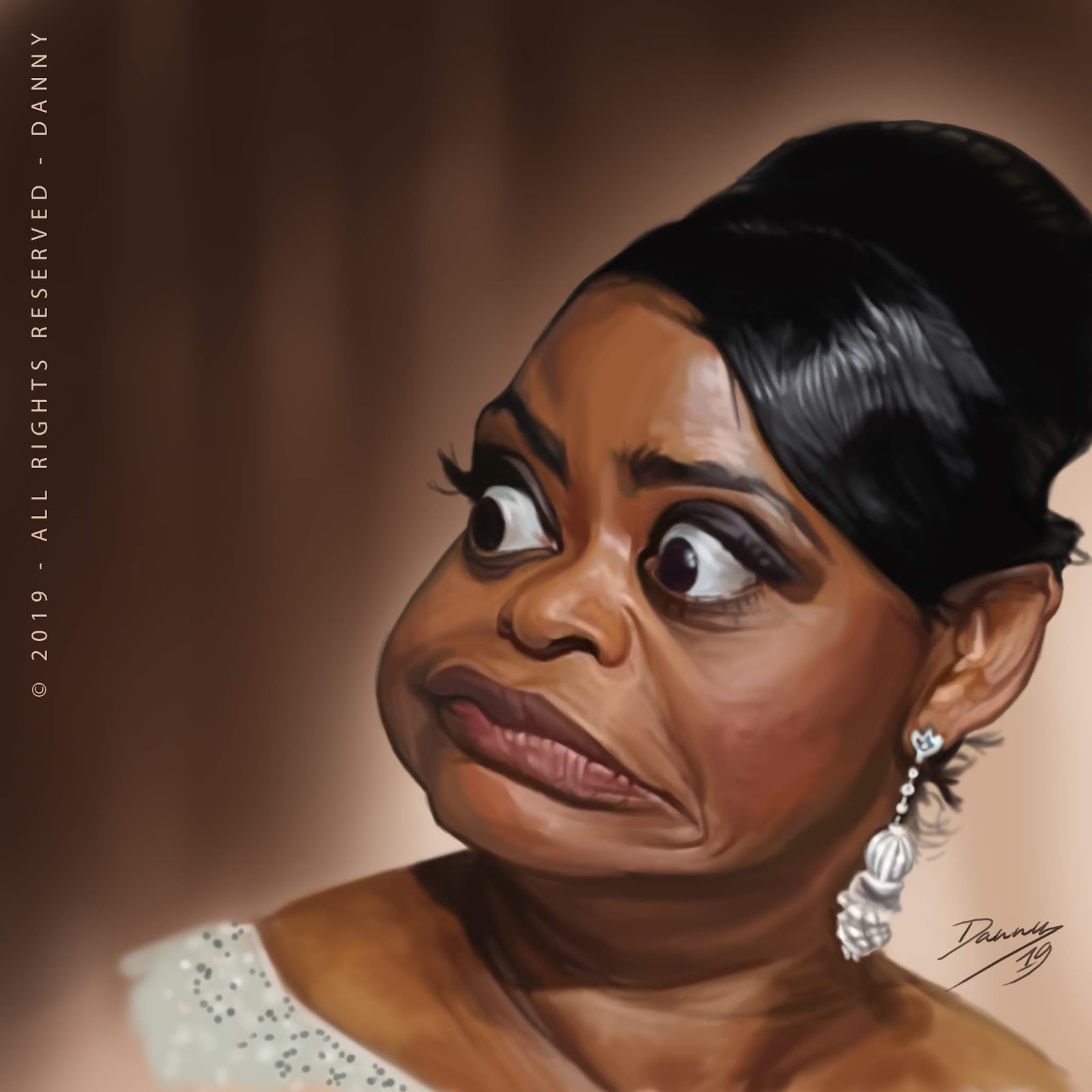Danny's Illustrations: Octavia Spencer Caricature