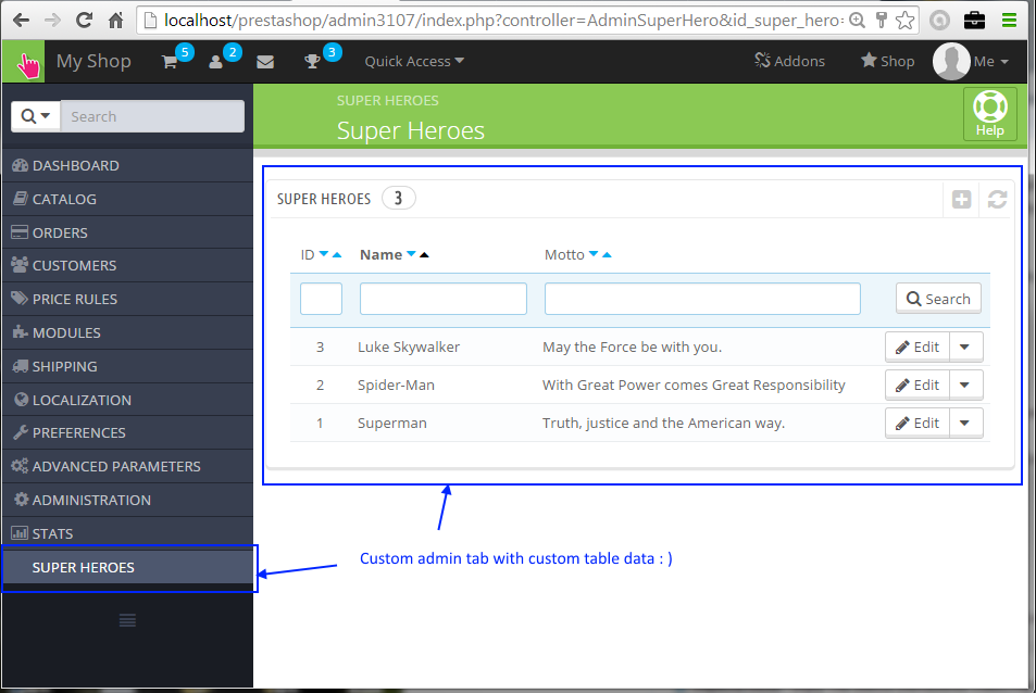 Codingtrabla Tutorials Install Erp Cms Crm Lms Hrm On Windows And Linux Prestashop Admin Tab