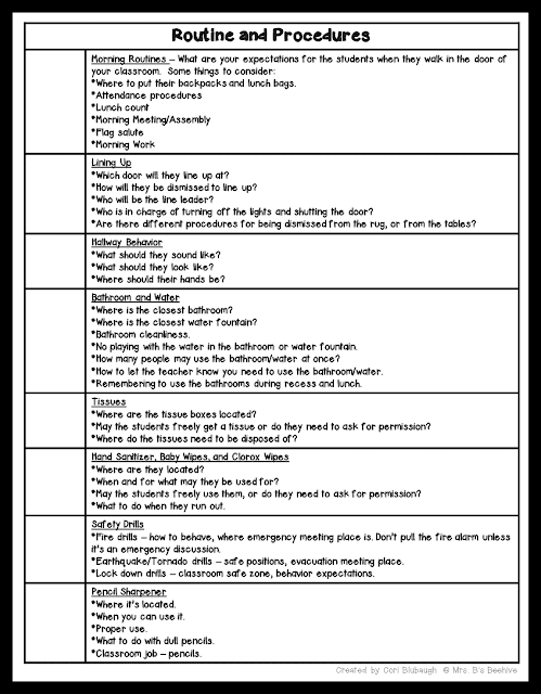 Kinder Tribe: Teaching Back to School Procedures and a FREEBIE!