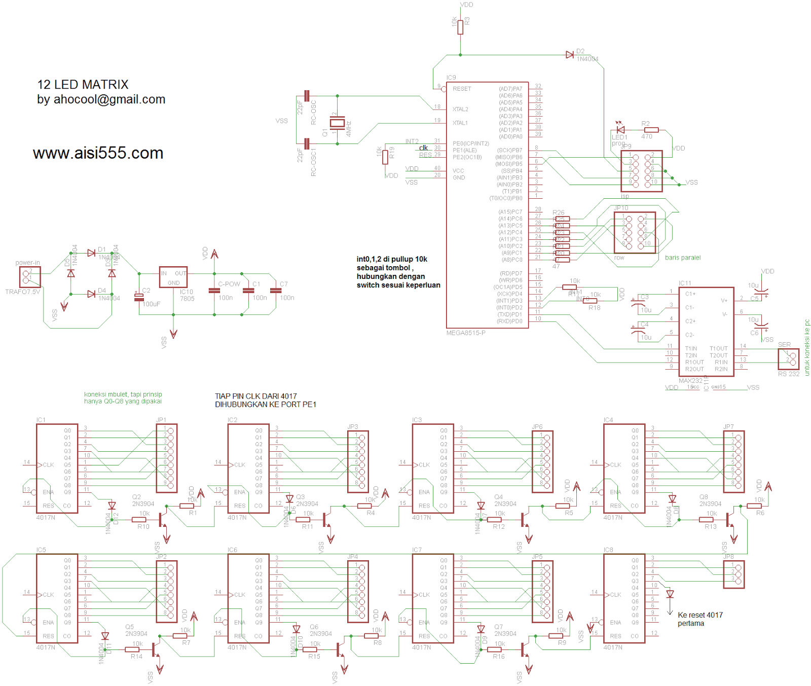 Tutorial: Text Scroll 12 Led Matrix ~ CARA MUDAH BELAJAR ELEKTRONIKA ...