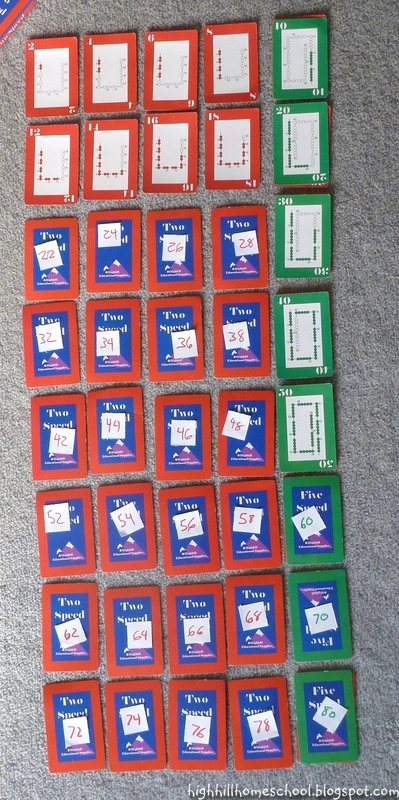 Highhill Homeschool: Speed! - Patterns in the Cards - Columns