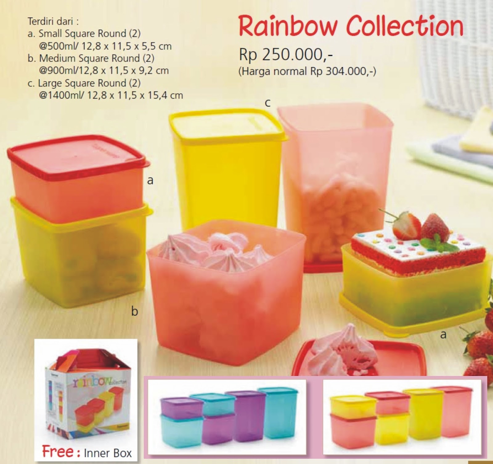 RAINBOW COLLECTION - tupperware solo - promo tupperware - tupperware murah