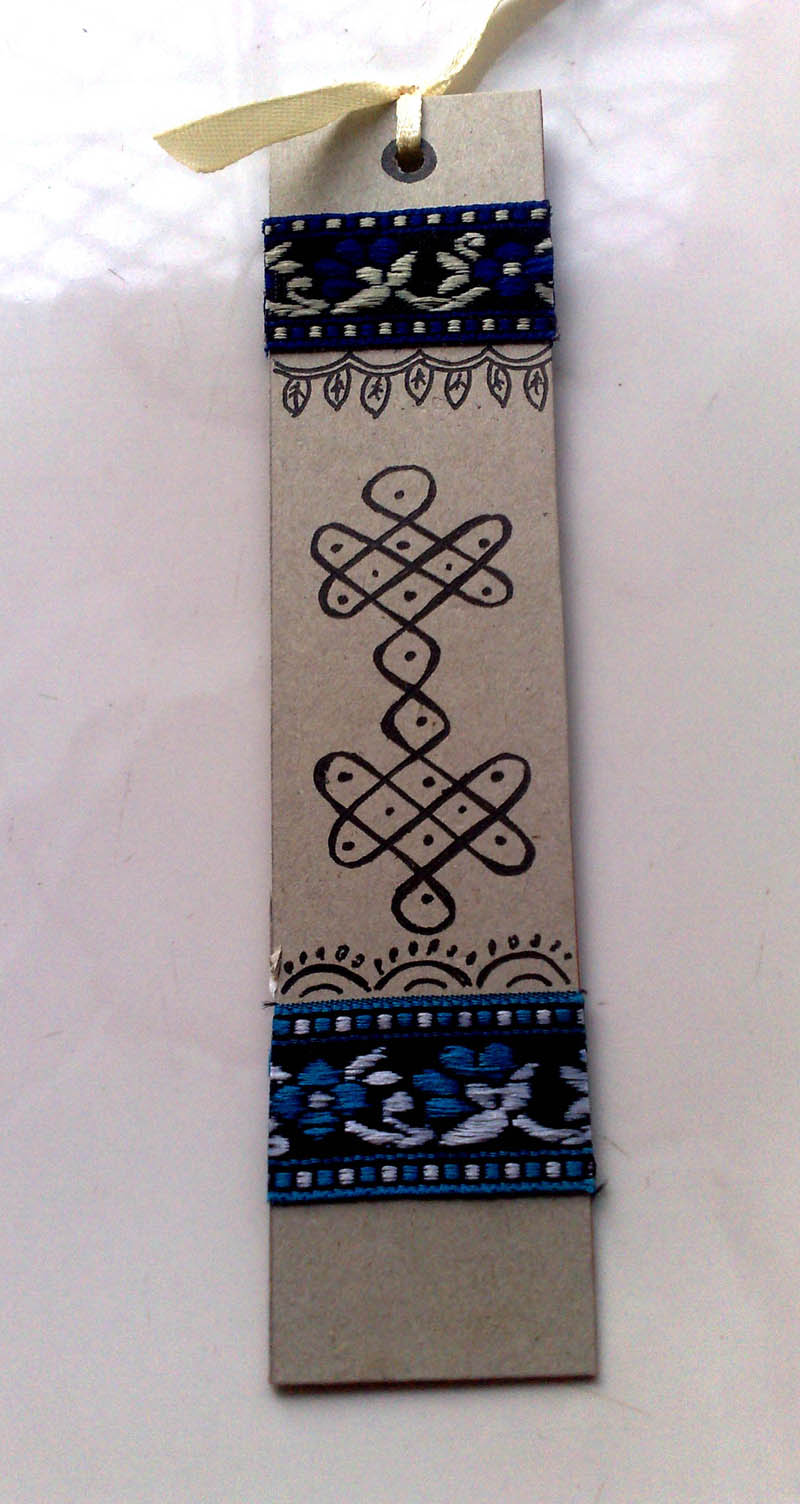 imprints handmade: Rangoli on a bookmark