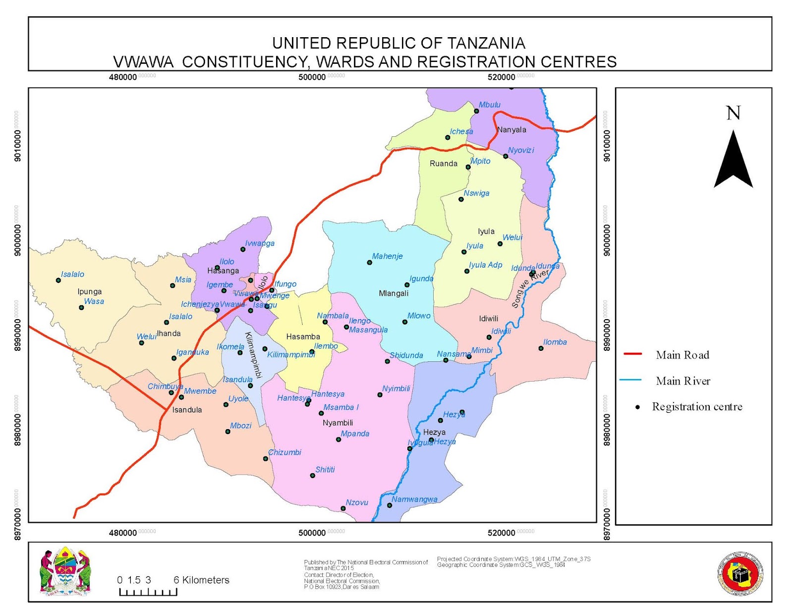 TUME YA TAIFA YA UCHAGUZI TANZANIA: MBEYA - RAMANI YA MAJIMBO NA VITUO ...