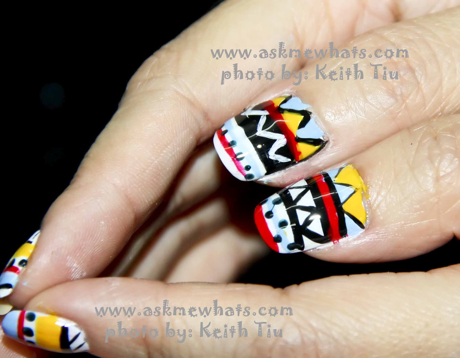 Aztec Print Nail Designs