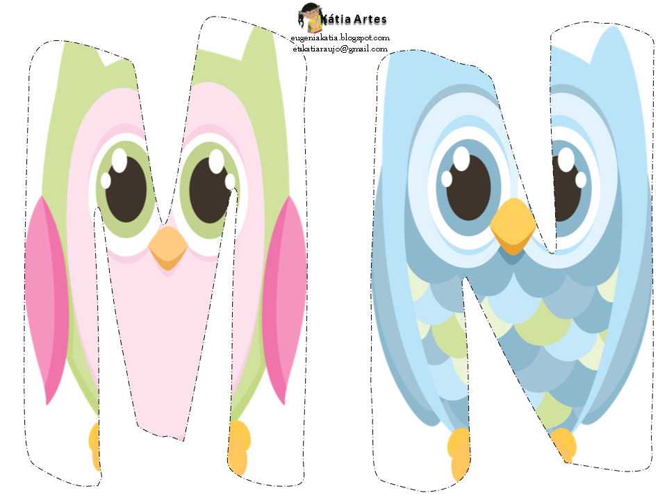Alfabeto con lindos búhos. - Oh my Alfabetos!
