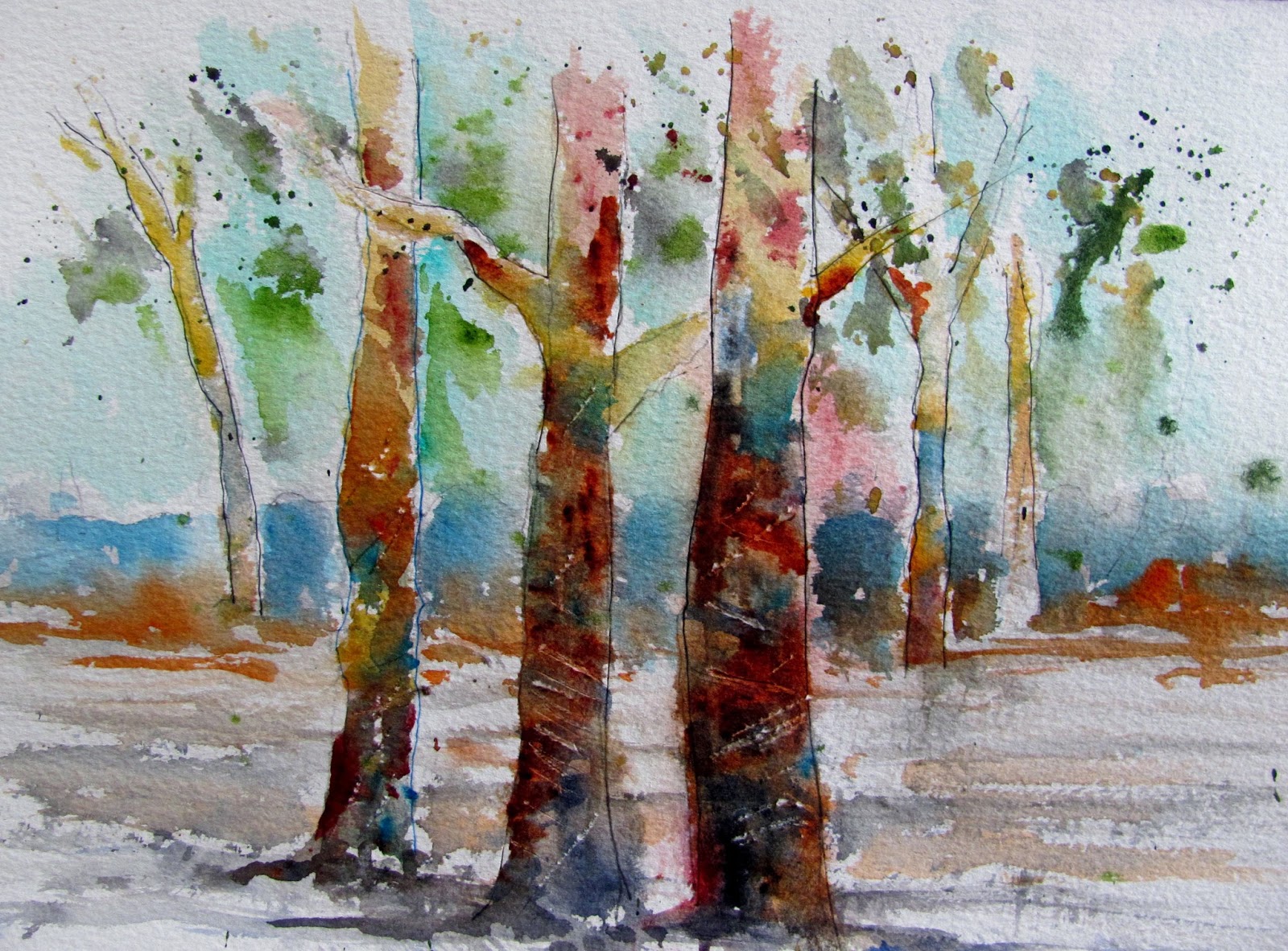 The Watercolour Log: Tree Studies