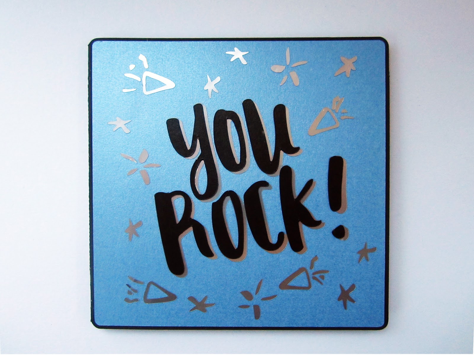 Crafting Quine: You Rock Card - using FREE design of the week