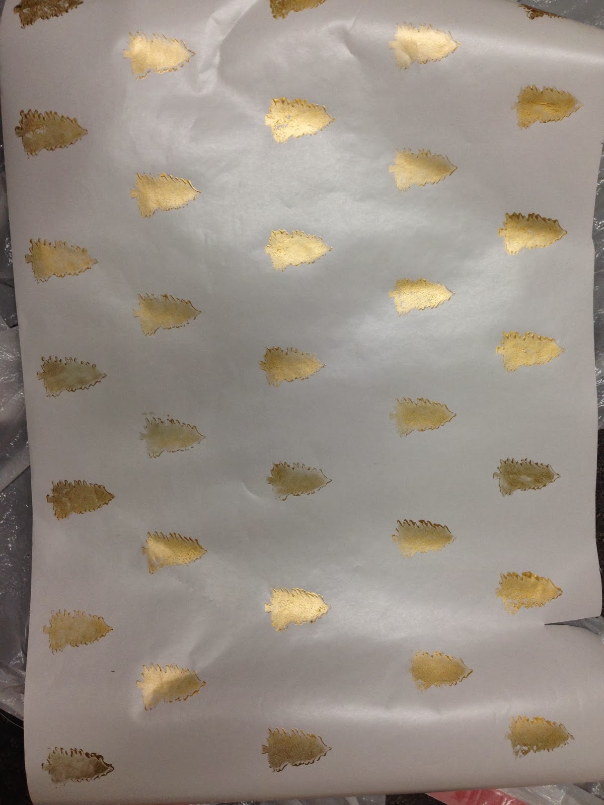 DIY Hand Stamped Wrapping Paper