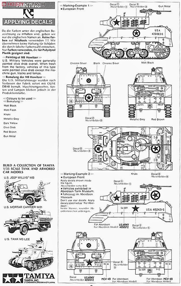 Tamiya 35312 - US Howitzer Motor Carriage M8 Waiting Sortie Set ...