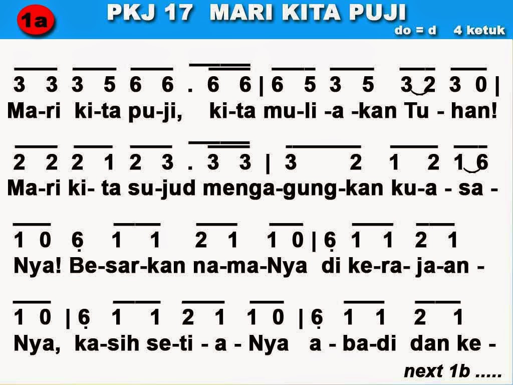 Lagu Gereja Rohani Kristen: Pelengkap Kidung Jemaat. 017. Mari Kita Puji.