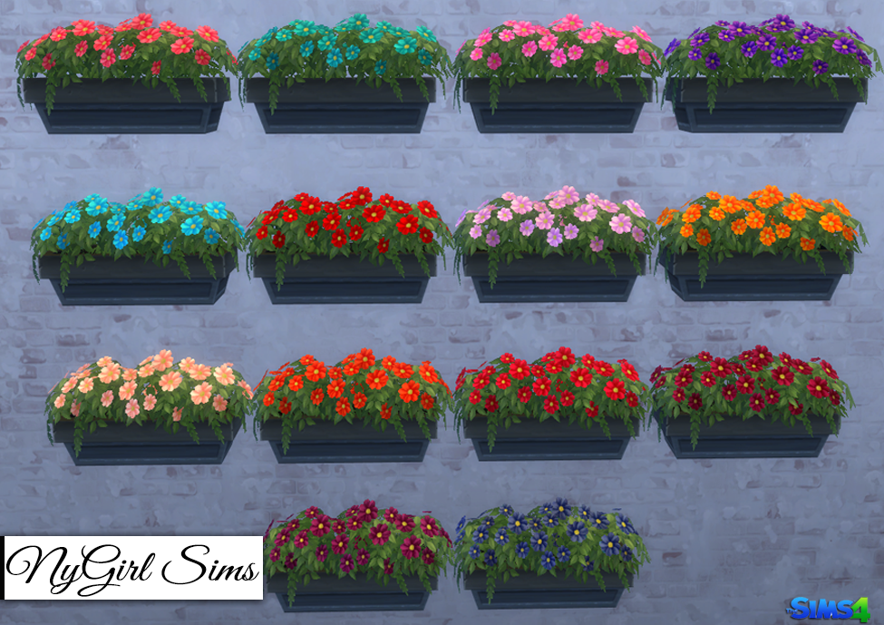 NyGirl Sims 4: Neighborly Windowbox Recolors